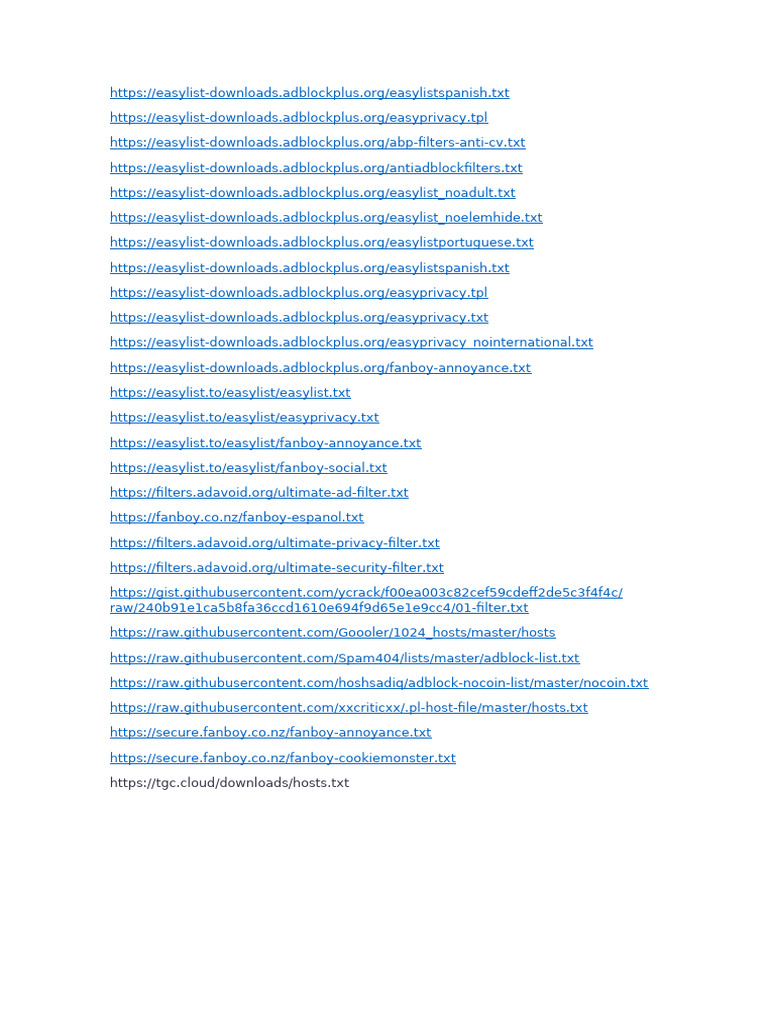 Hosts para Adblock | PDF