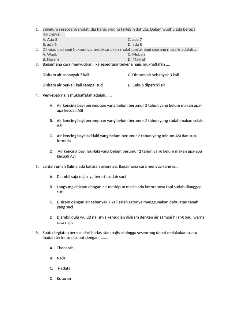 Fikih Kelas 7 Akhir | PDF
