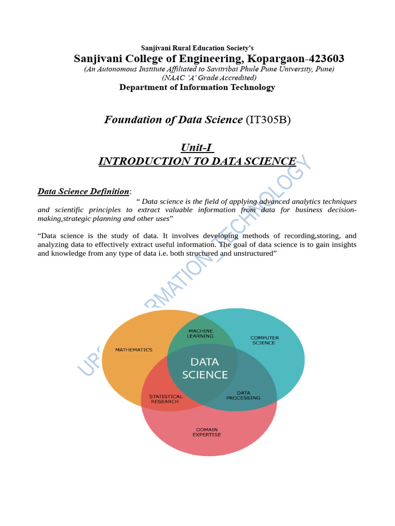 Fds Unit 1 Notes Pdf