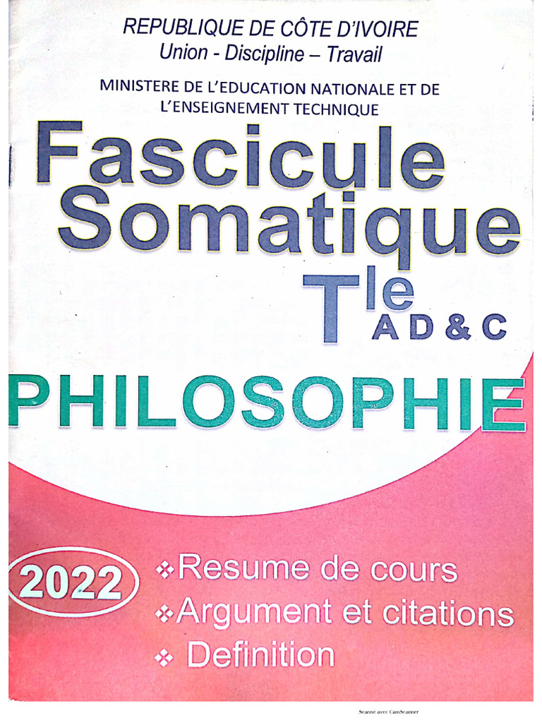 Fascicule Philosophie Tle | PDF