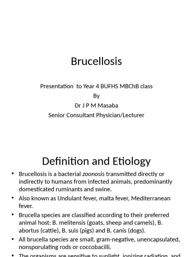 Brucellosis | PDF