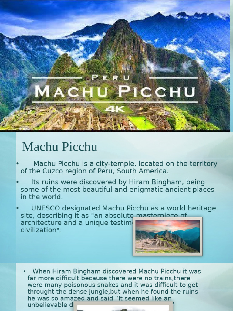 Machu Picchu | PDF