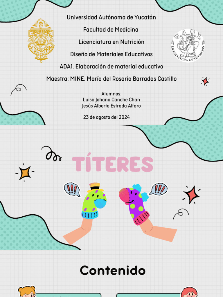 Ada1 Elaboración De Material Educativo Títeres Pdf