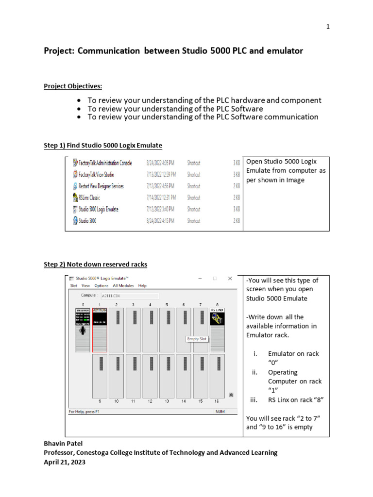 Plc Emulator Communication Pdf