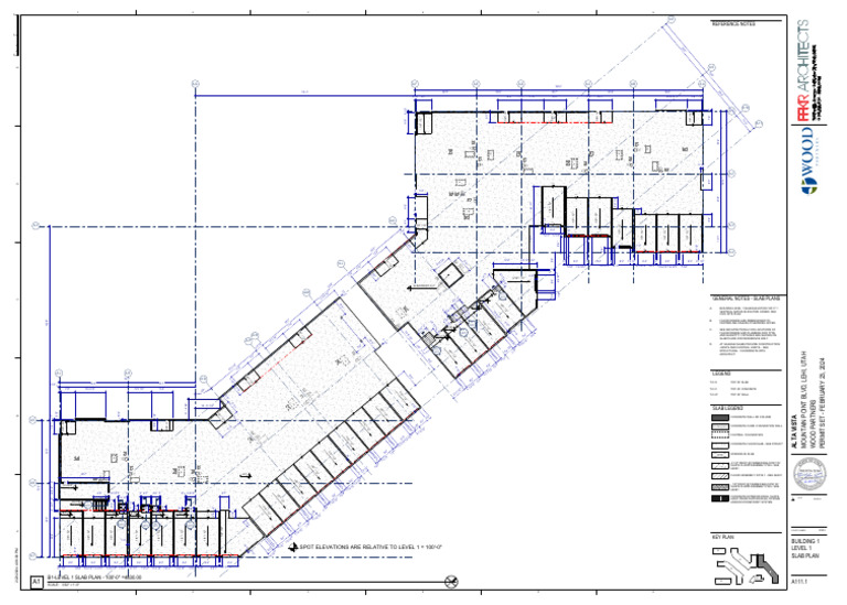 Reference Notes: Building 1 Level 1 Slab Plan | PDF