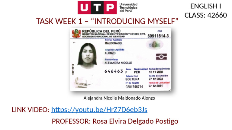 Week 01 - Task Assignment - Introducing Myself | PDF