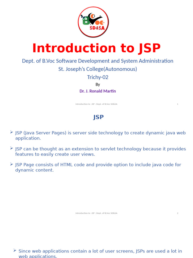 Introduction To JSP | PDF