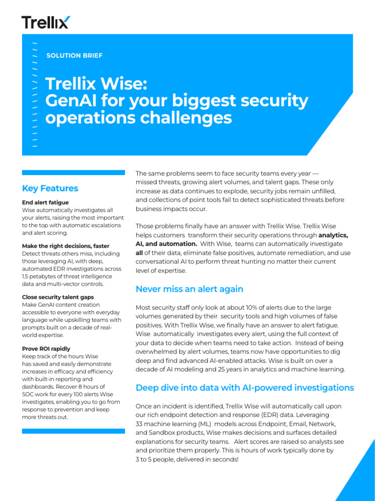 Trellix Wise Solution | PDF