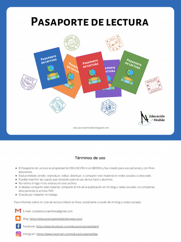 Pasaporte de Lectura-Educación A La Medida | PDF