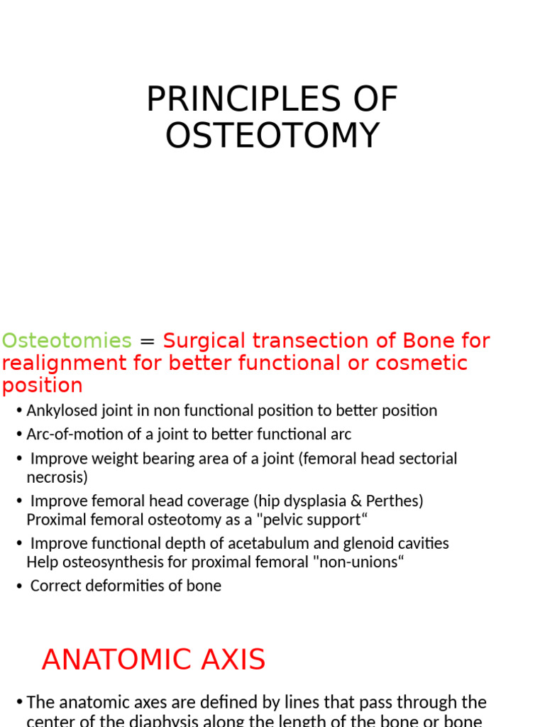 Principles of Osteotomy-KP | PDF
