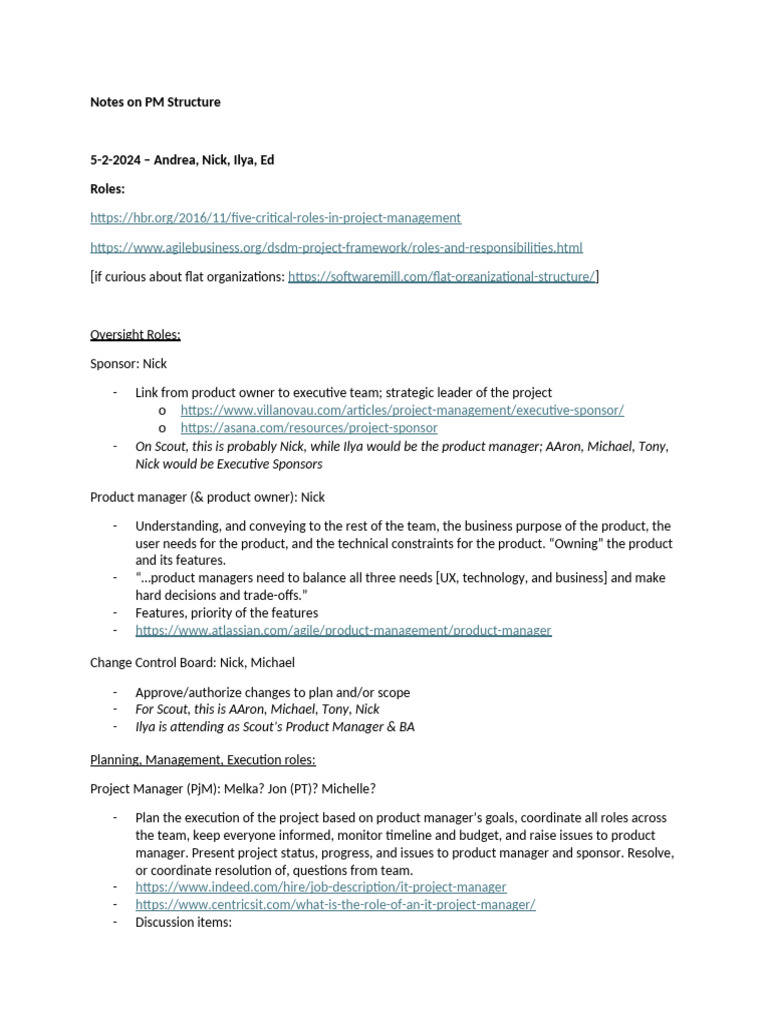 Notes On PM Structure 5-1-24 | PDF