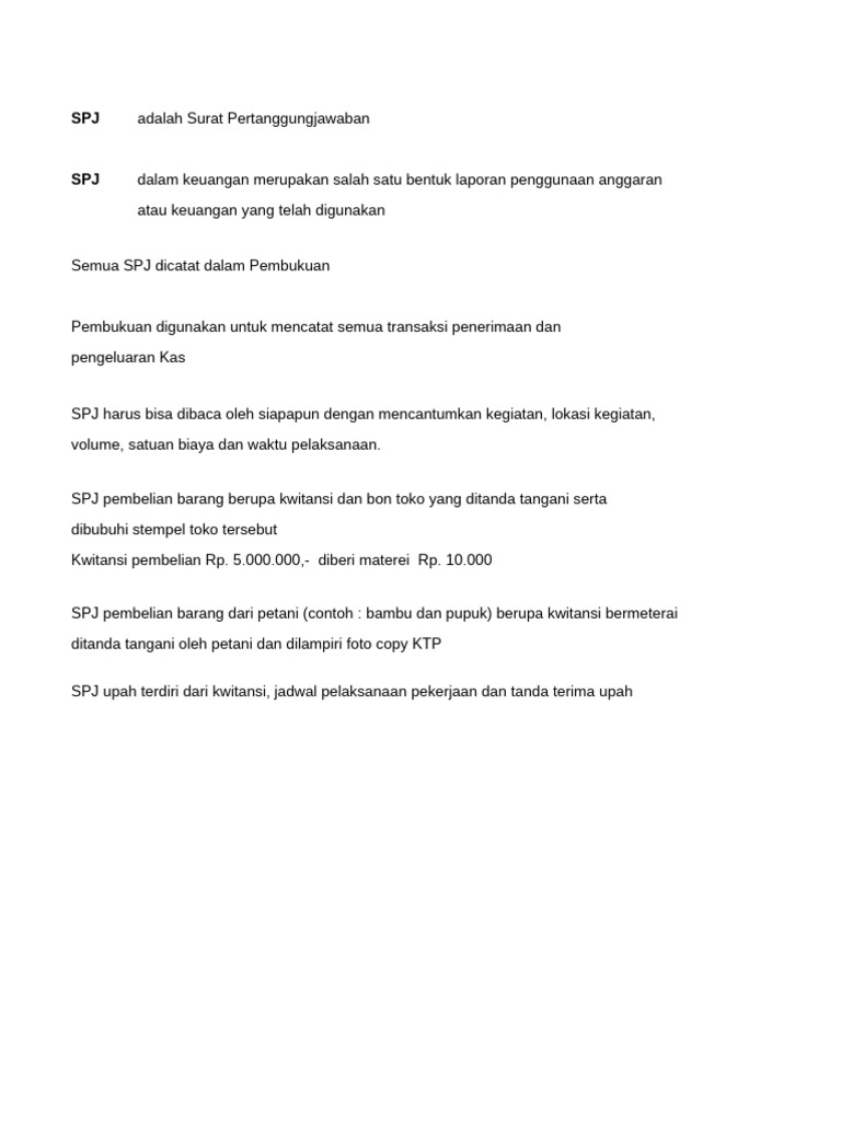 Format SPJ Belanja RUKK KBR-2024 Darat | PDF
