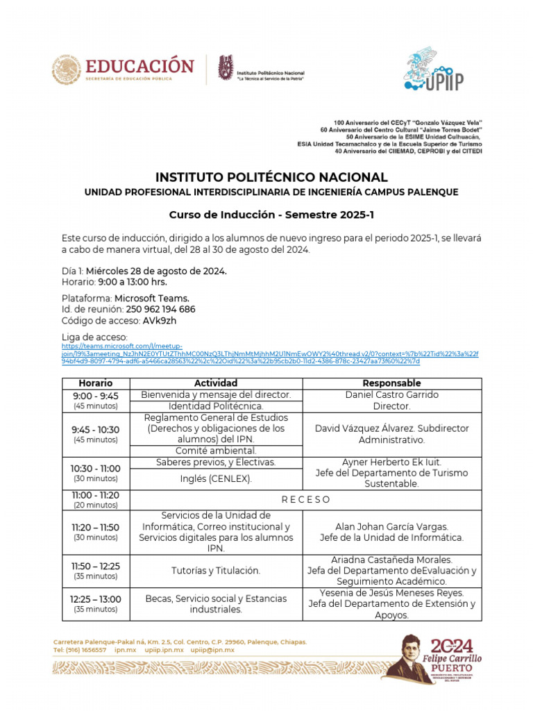 Curso De Inducción 2025 1 Pdf
