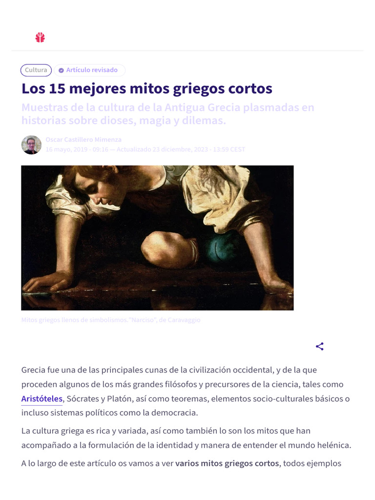 Los 15 Mejores Mitos Griegos Cortos | PDF
