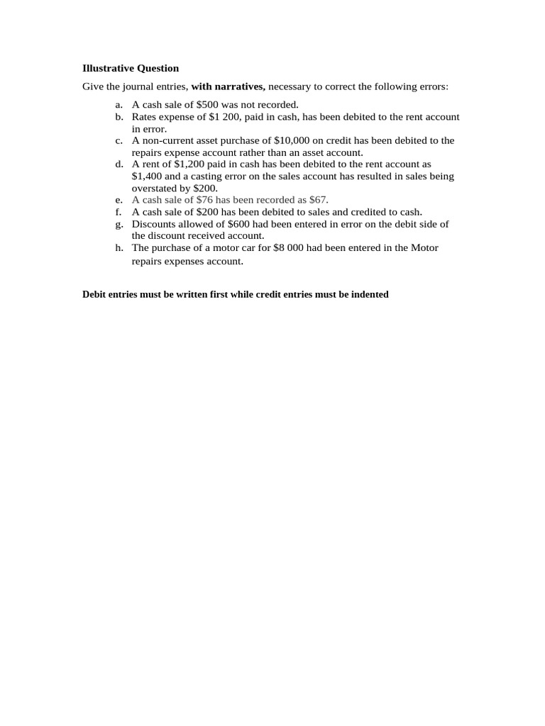 POA - Illustrative Question | PDF