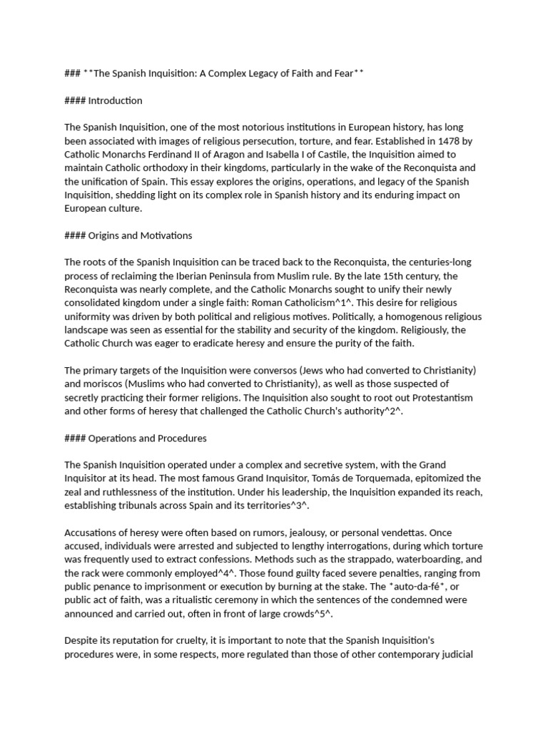 The Spanish Inquisition | PDF