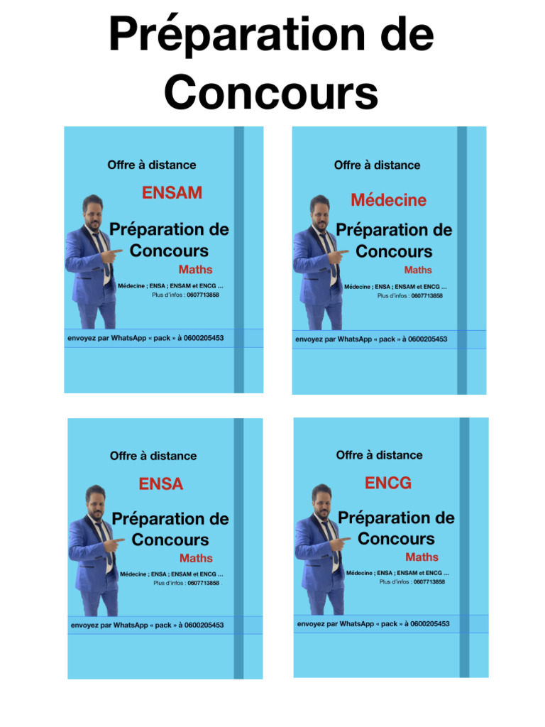 Concours ENSA Maths Prof Abderrahim | PDF