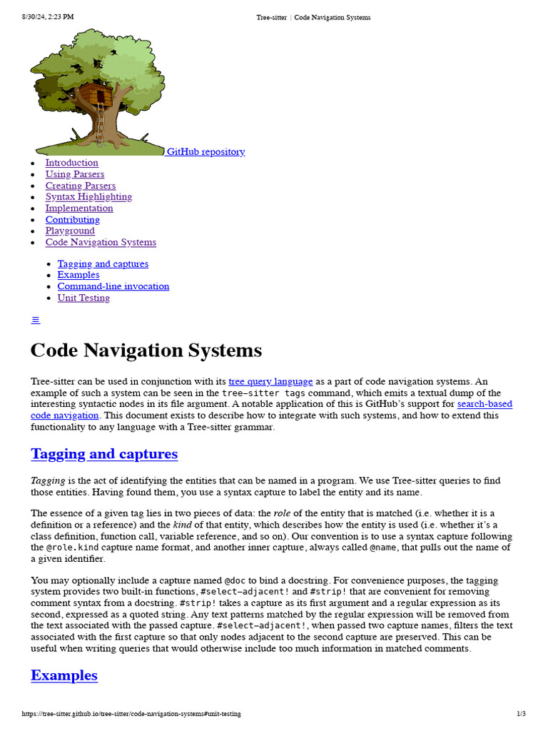 Tree-Sitter Code Navigation Systems | PDF