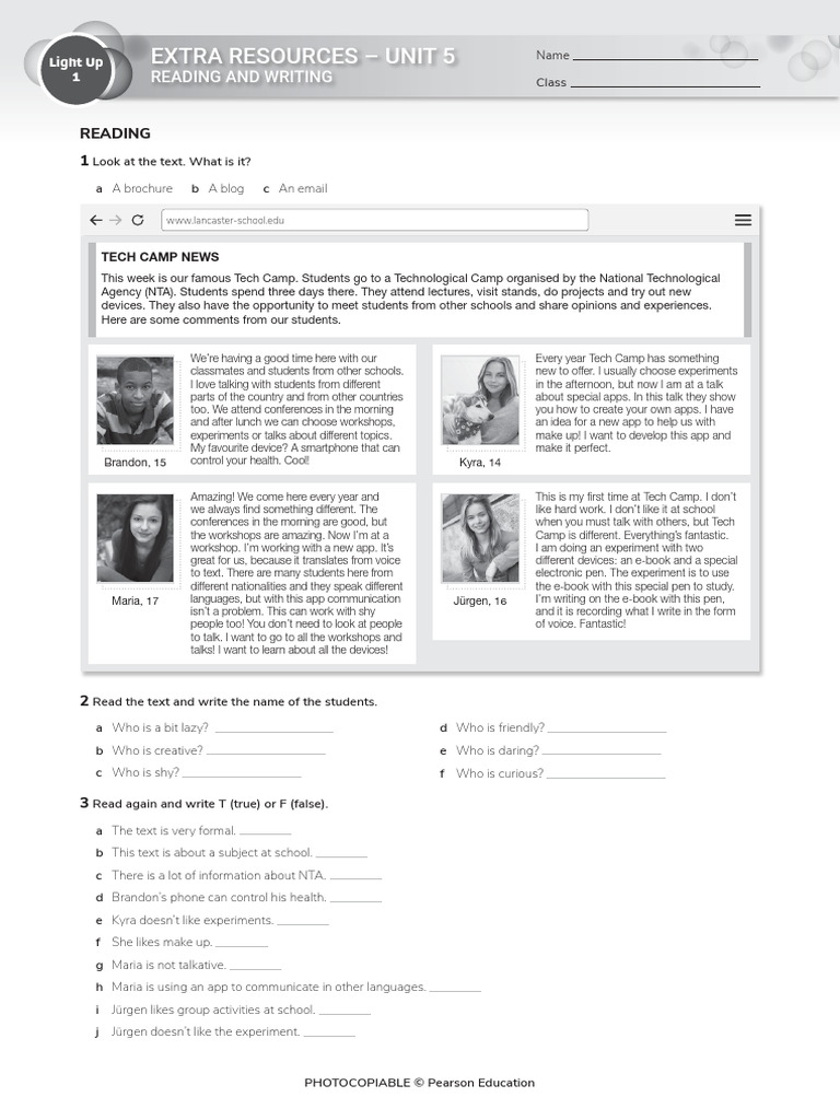 Level 1 Unit 5 | PDF