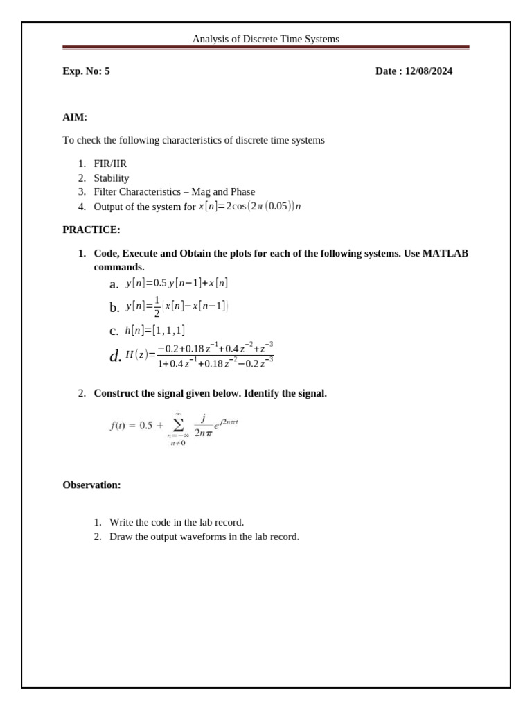 Exp5 Assessment | PDF