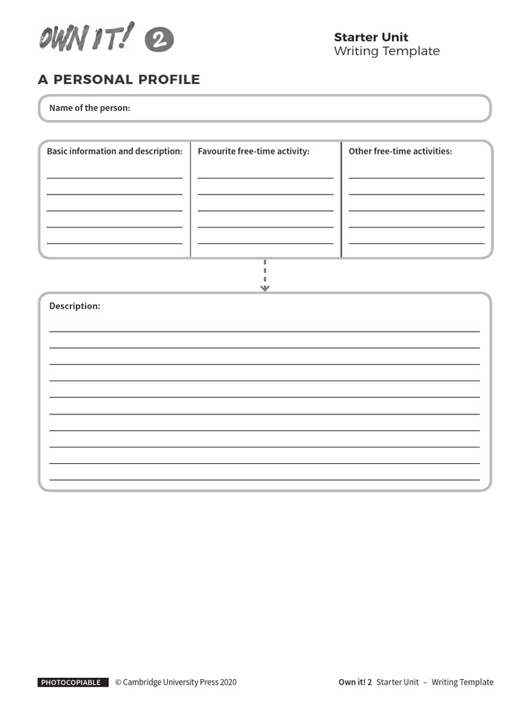Personal Profile Writing Template | PDF