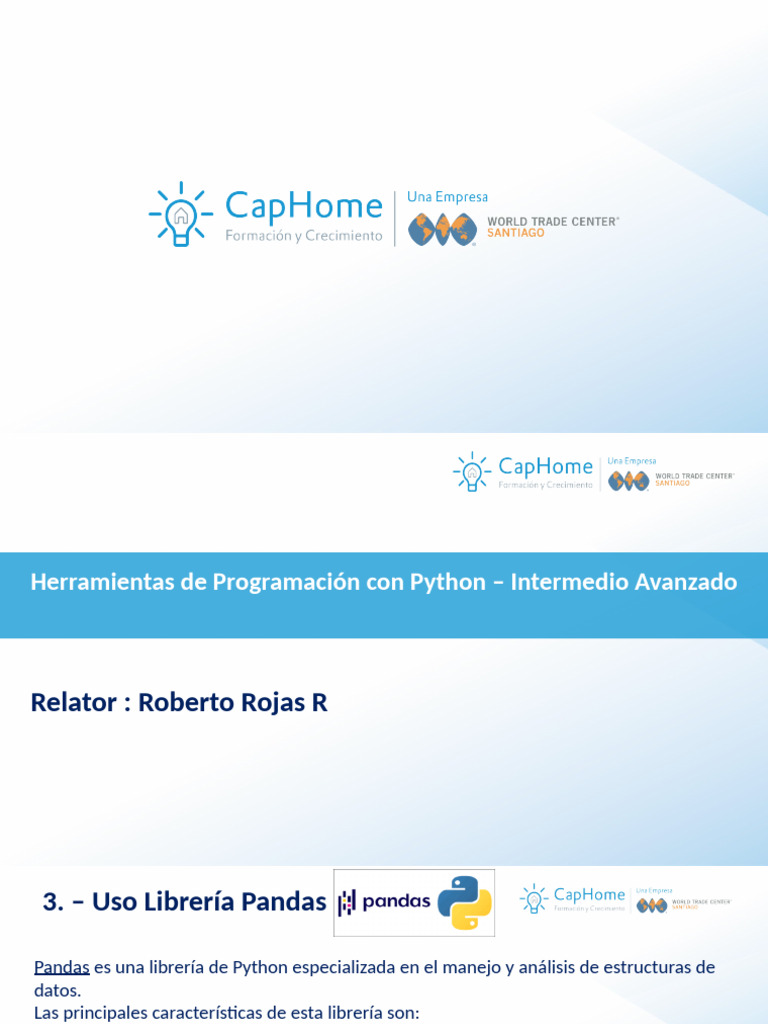 Unidad 3 Uso Libreria Pandas | PDF | Objeto (informática) | Python (lenguaje de programación)