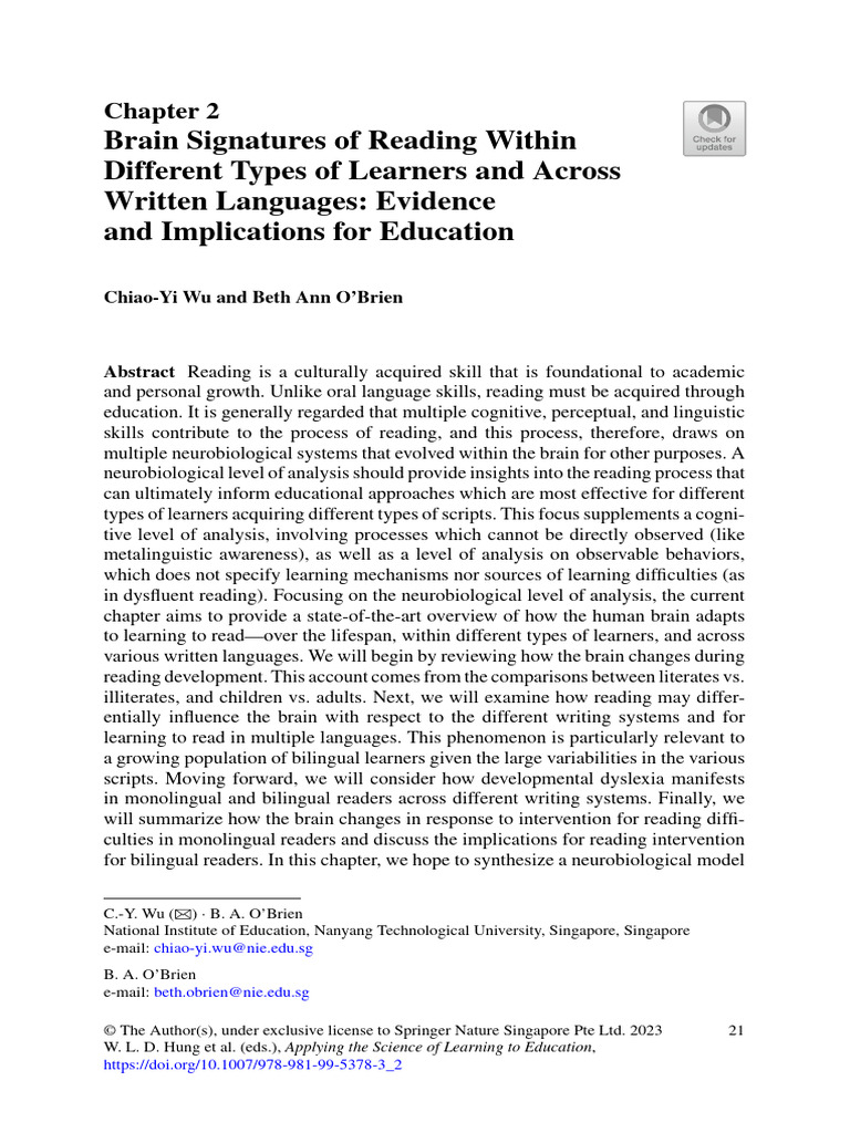 Wu - 2024 - Brain Signatures of Reading Within Different Types of ...