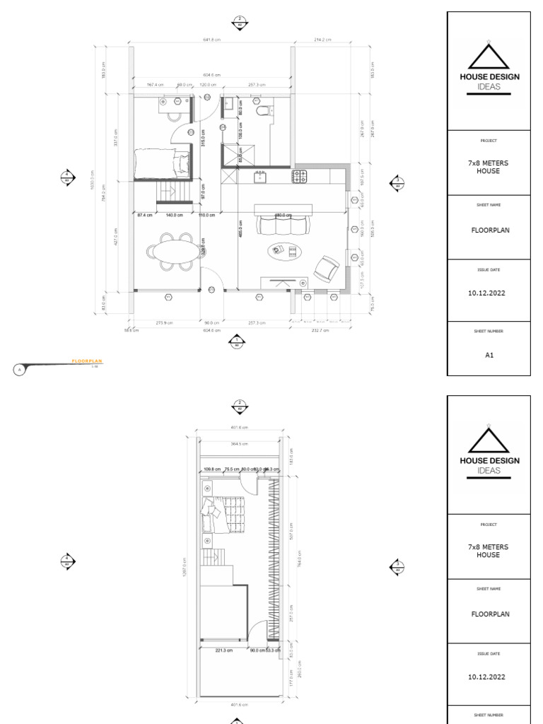 7x8 Meters House Floorplan Elevation M34-2 | PDF