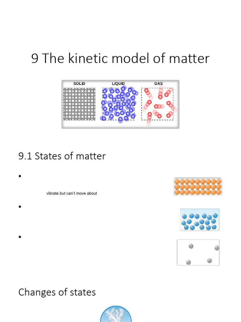 9 The Kinetic Model of Matter | PDF