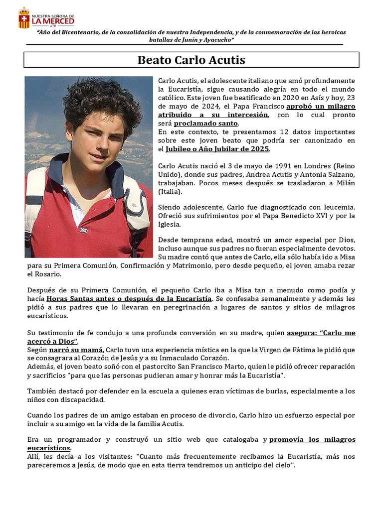 Carlo Acutis PDF | PDF