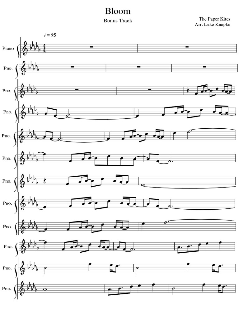 Bloom - The Paper Kites | PDF