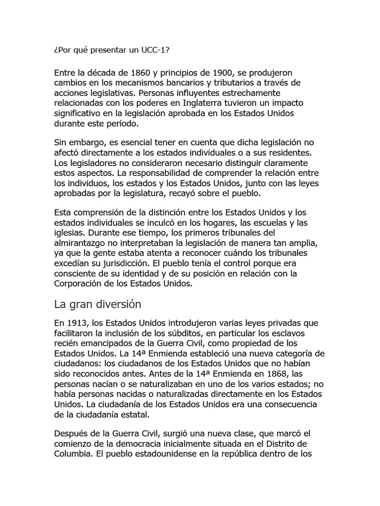 Por Qué Presentar Un UCC-1 | PDF
