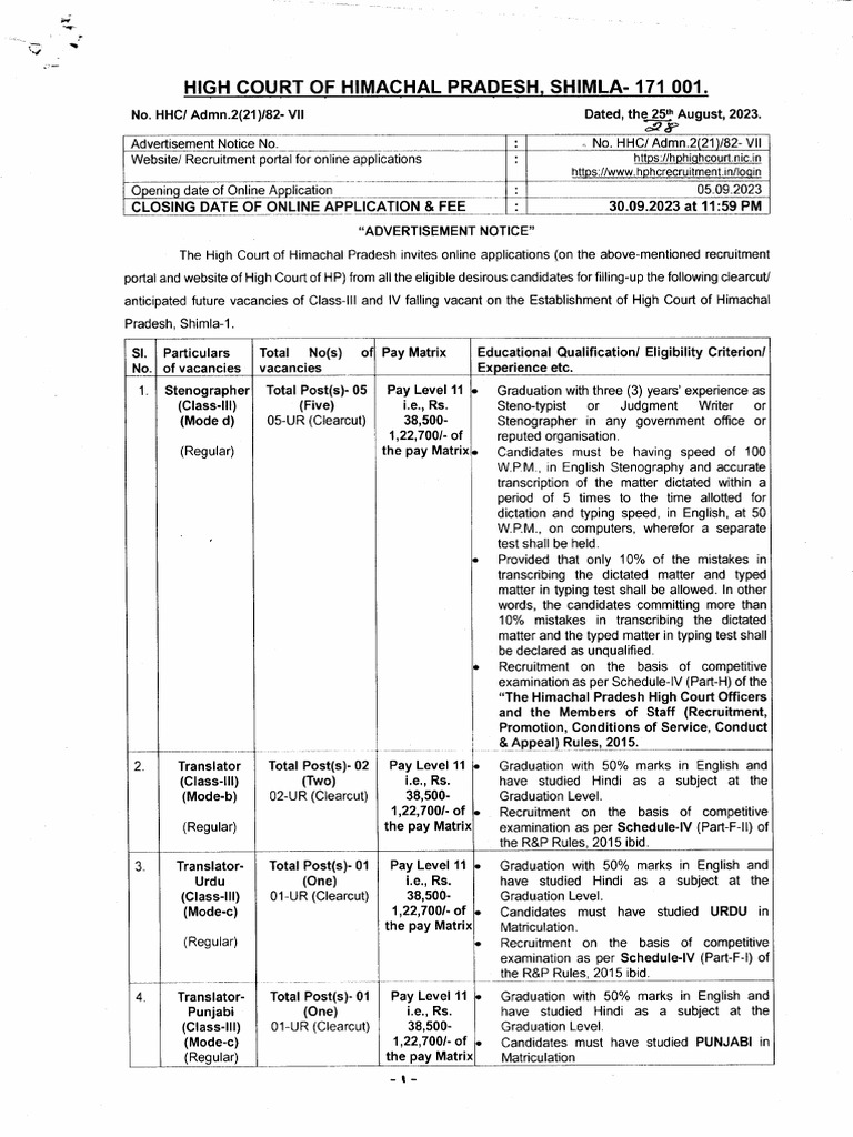 Advertisement Notice 2023 | PDF