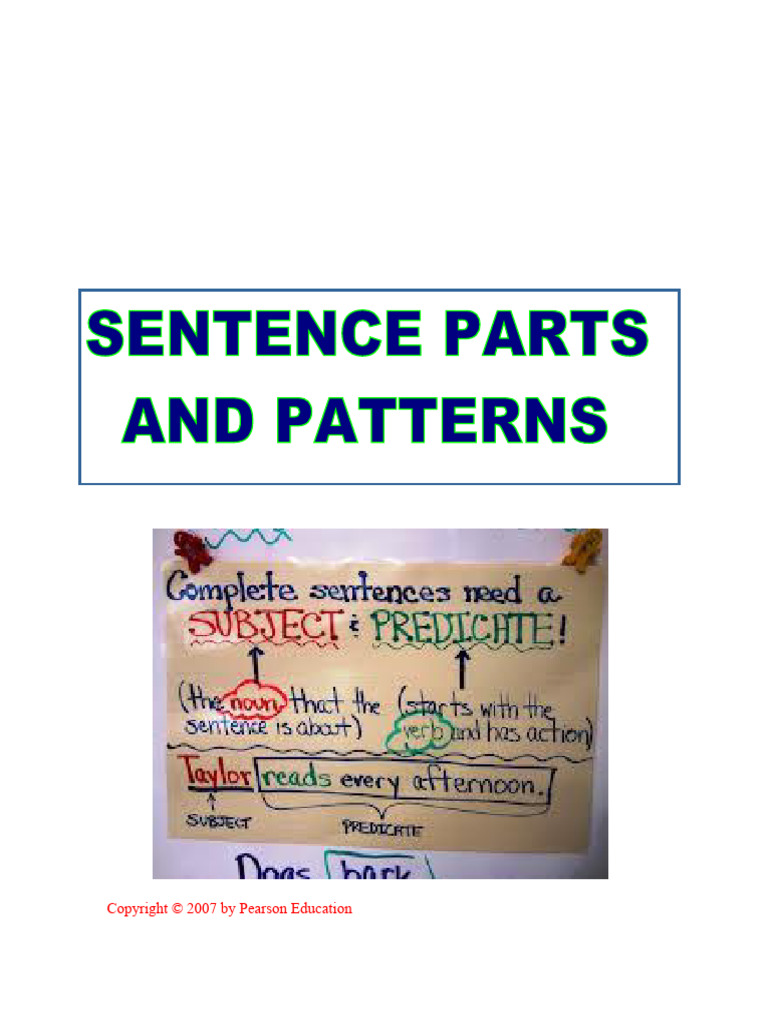 Sentence Parts and Patterns - Pearson | PDF