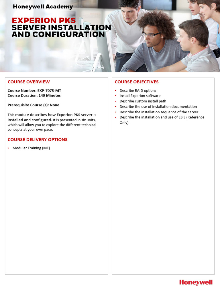 EXP 7075 MT Experion PKS Server Installation and Configuration | PDF