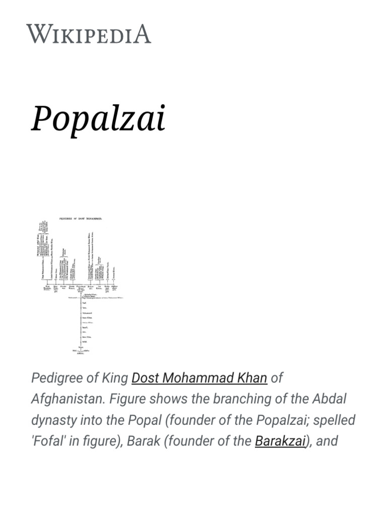 Popalzai - Wikipedia | PDF