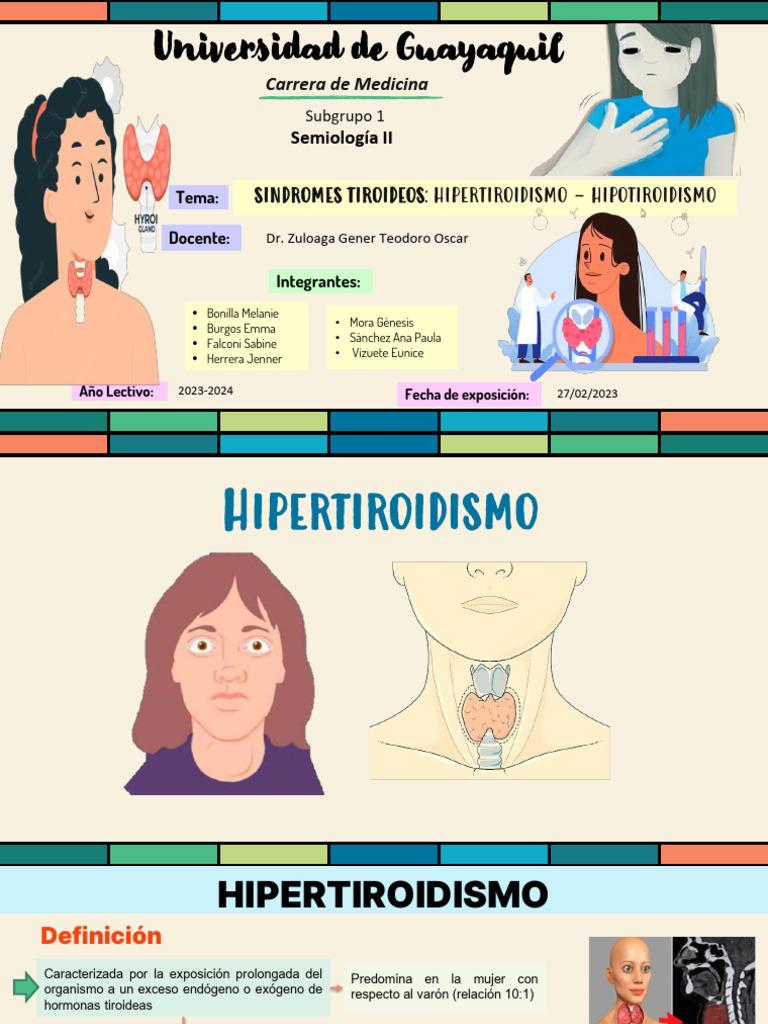 SUBGRUPO 1 - Expo 4 - SINDROMES TIROIDEOS-HIPERTIROIDISMO-HIPOTIROIDISMO 2 | PDF ...