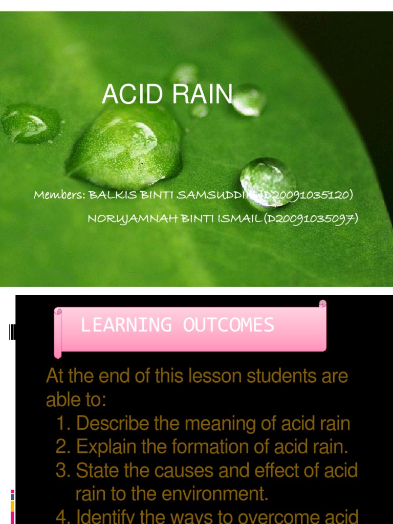Power Point Acid Rain | PDF | Sulfur | Exhaust Gas