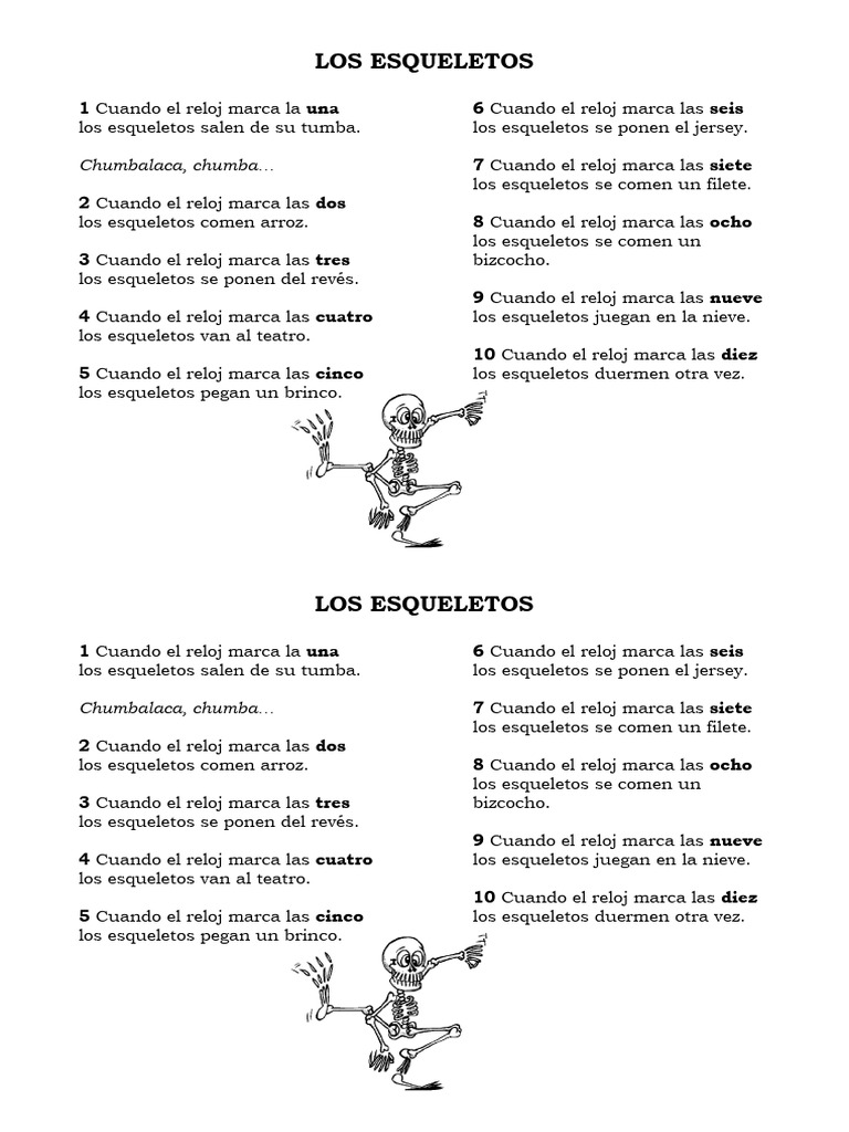 Los esqueletos | PDF
