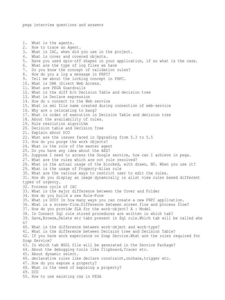 Peg A Interview Questions | PDF | Computers