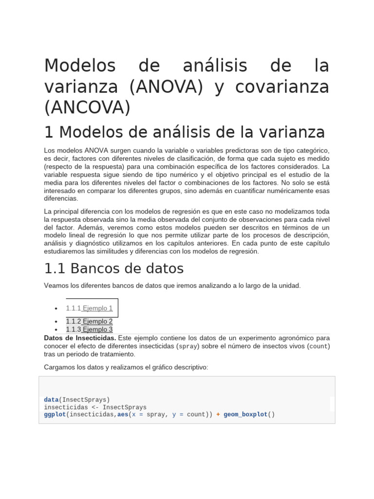 Modelos de Analisis de La Varianza VAR CAT | PDF