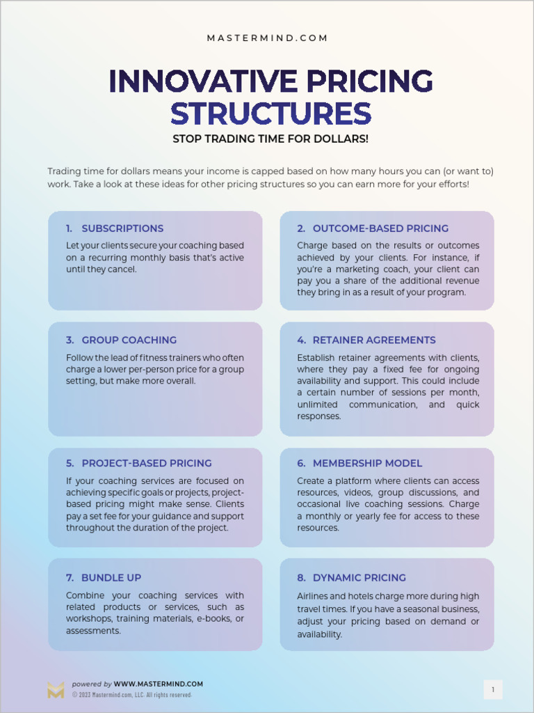 Innovative Pricing Structures | PDF