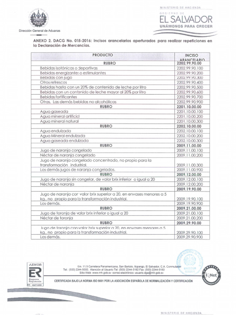 ANEXO 2 DACG No. DGA-015-2016 | PDF