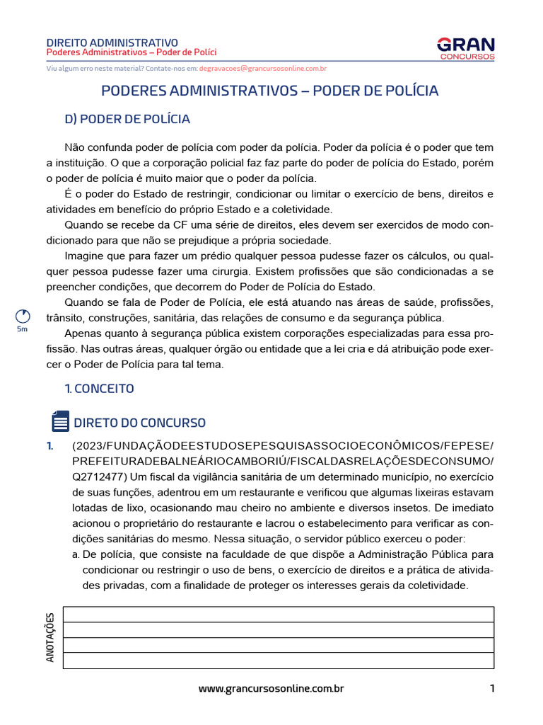 Poder de Policia ADM - Add Pend | PDF