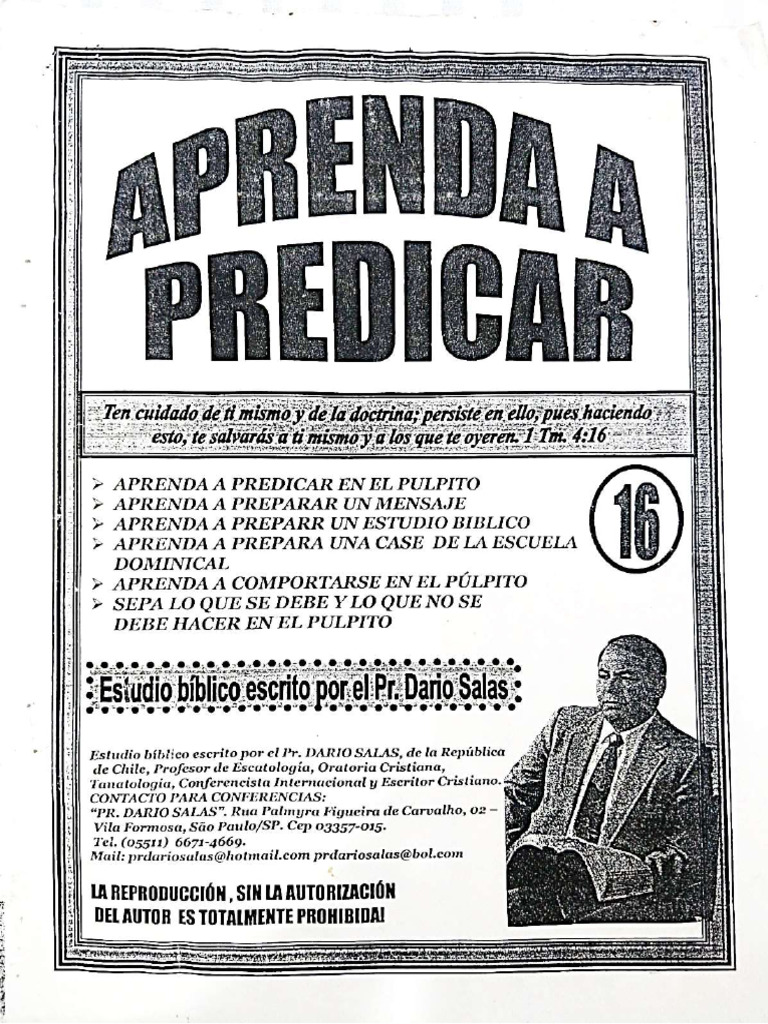 APRENDA A PREDICAR - Tomo 16 - Dr. DARIO SALAS | PDF