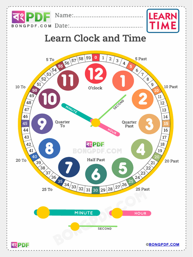 Learn Clock and Time English Worksheets | PDF