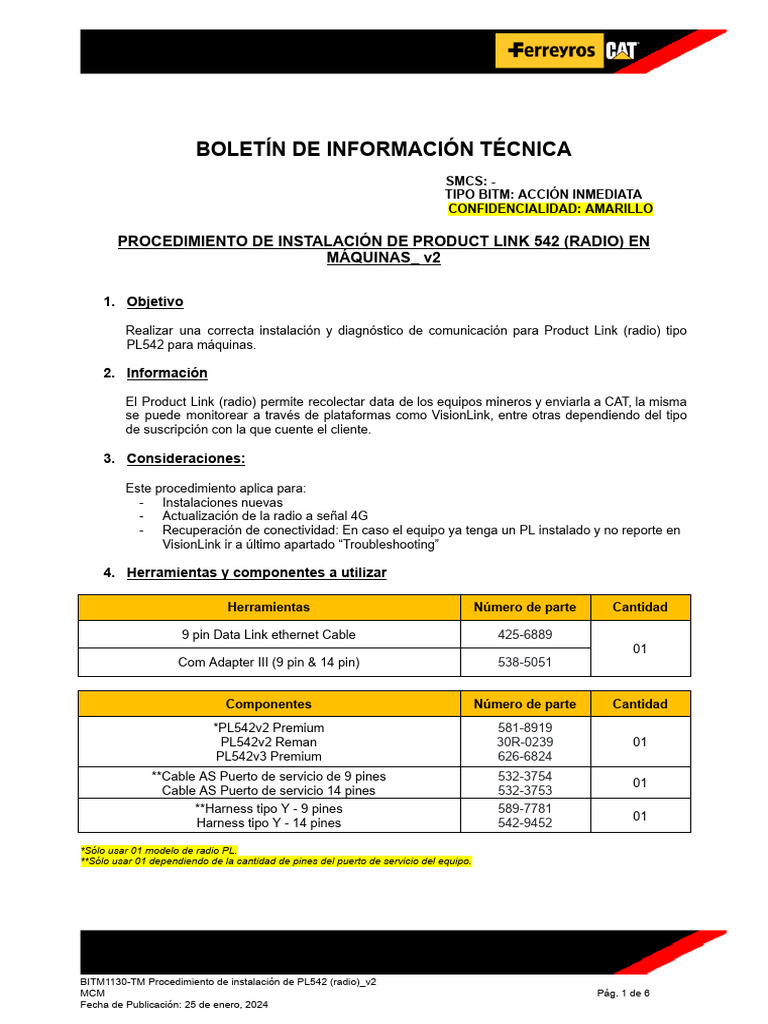 BITM1130-TM Procedimiento de Instalación de PL542 (Radio) - v2 | PDF