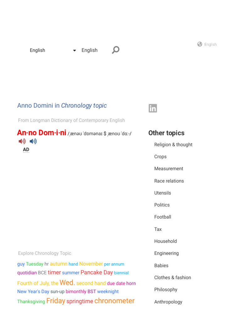 Anno Domini _ Definition from the Chronology topic _ Chronology | PDF