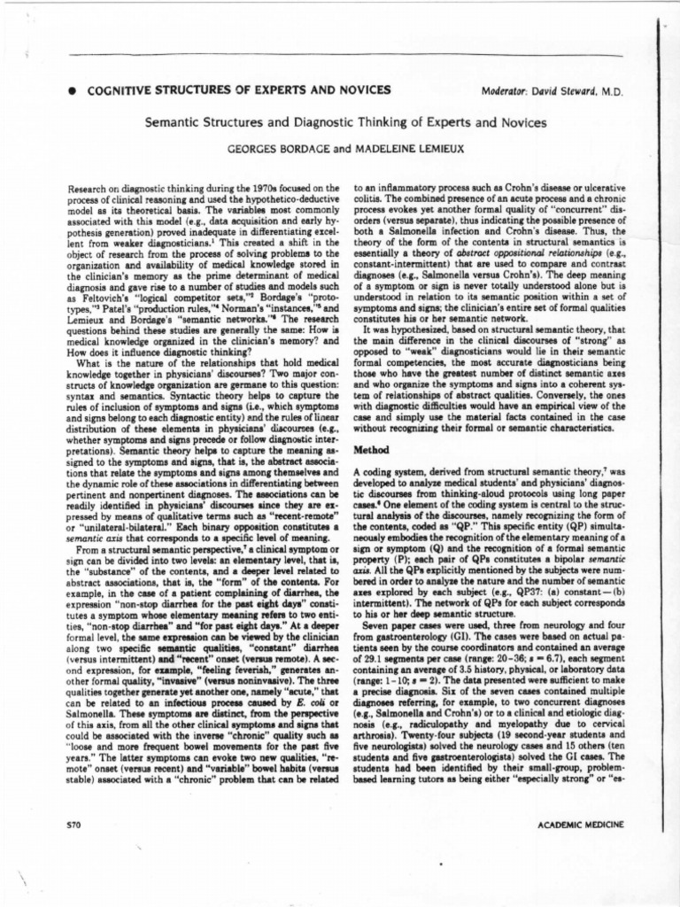 Semantic Structures and Diagnostic Think | PDF