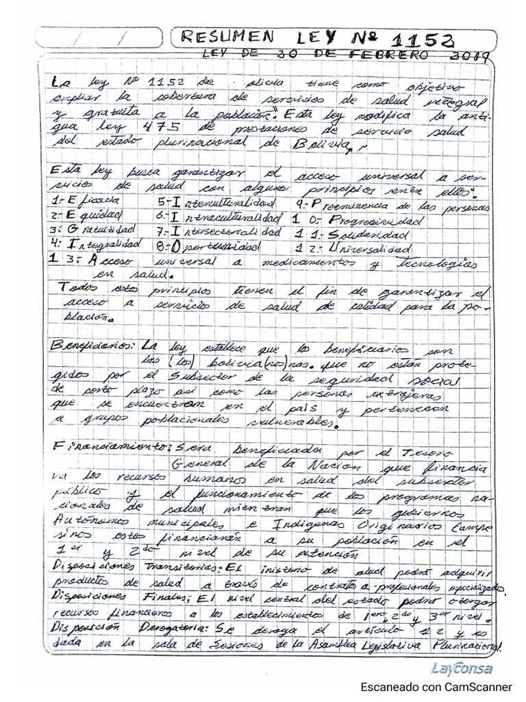 Ley #1152 | PDF